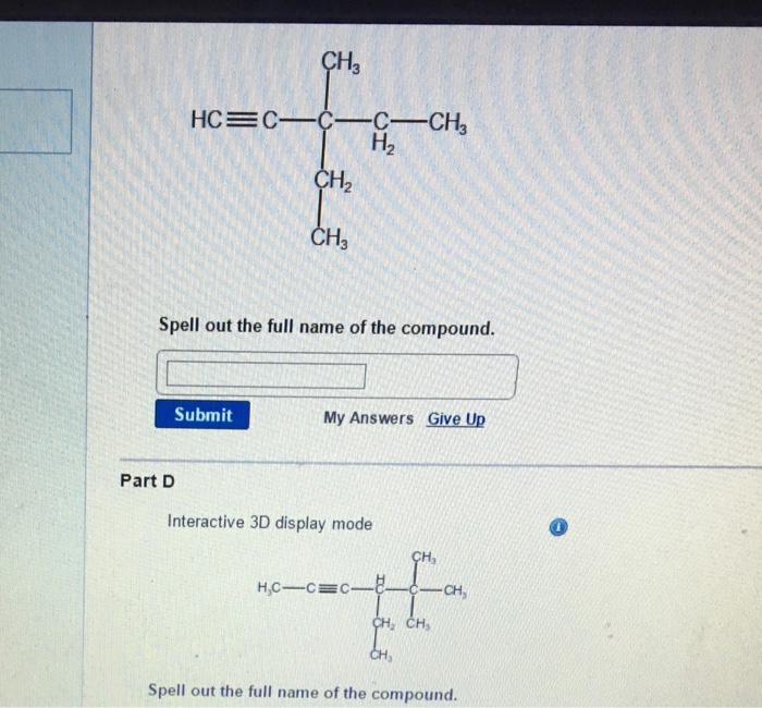 Solved Name each of the following alkynes | Chegg.com Solved Name each of the following alkynes | Chegg.com