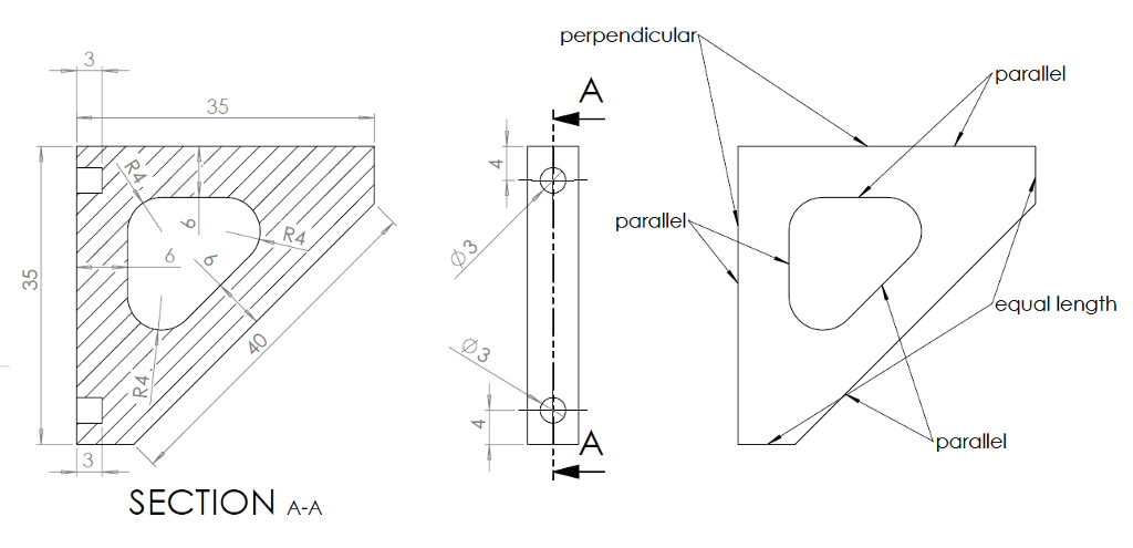 Solved An angle bracket (shown below) is manufactured from | Chegg.com