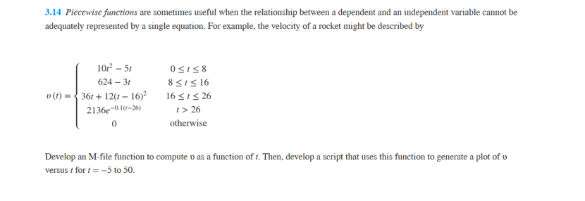 Solved 3.14 Piecewise functions are sometimes useful when | Chegg.com