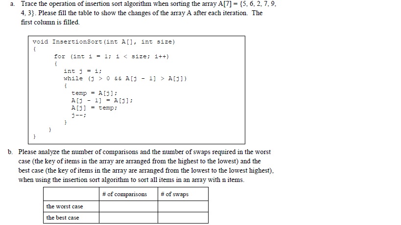 Solved c. Please present a way to improve the algorithm’s | Chegg.com