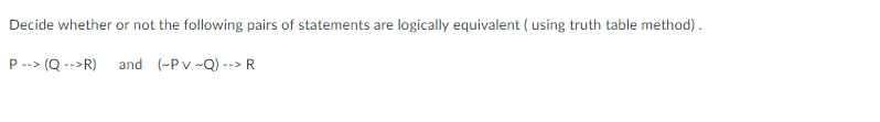 Solved Decide whether or not the following pairs of | Chegg.com