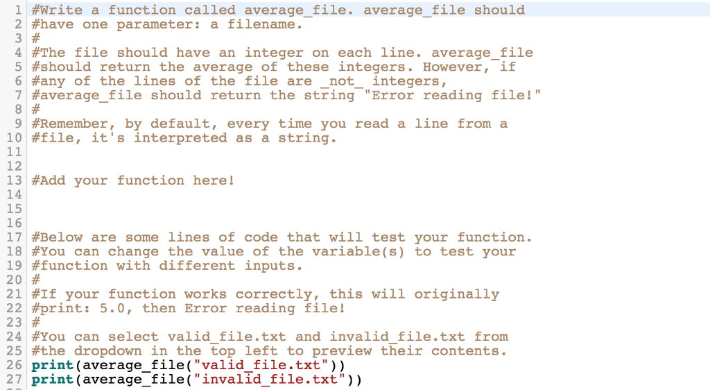 Solved 1 #write a function called "reader" that reads in a " | Chegg.com
