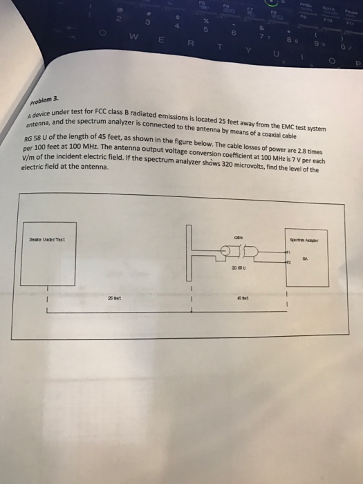 Solved A device under test for FCC class B radiated | Chegg.com