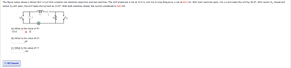 Solved The figure below shows a driven RLC circuit that | Chegg.com