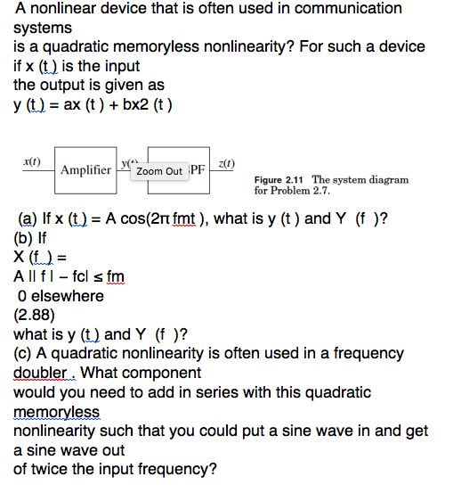 Solved A nonlinear device that is often used in | Chegg.com
