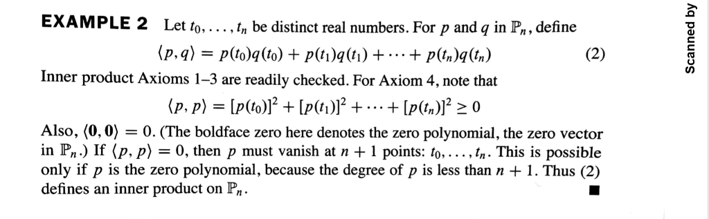 Solved EXAMPLE 2 Let to.....I, be distinct real numbers. For | Chegg.com