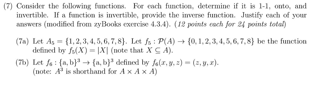 Solved Discrete math functions question. This question is so | Chegg.com