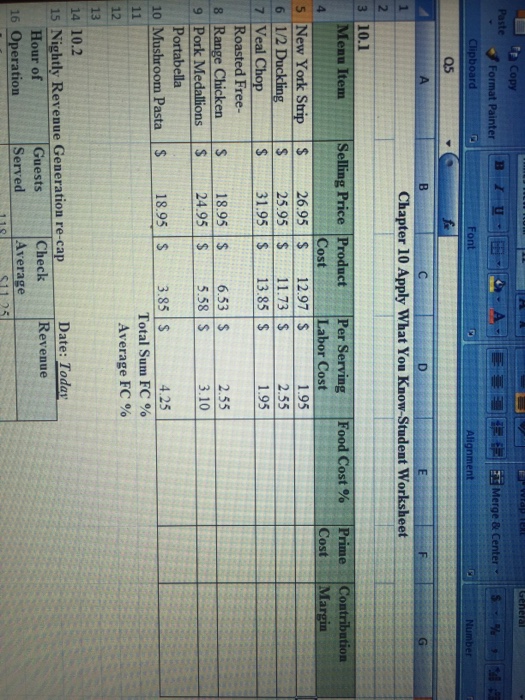 Solved Format Painter BU Clipboard Font Alignment 05 Chapter | Chegg.com
