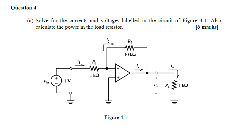 Solved Question 4 (a) Solve for the currents and voltages | Chegg.com