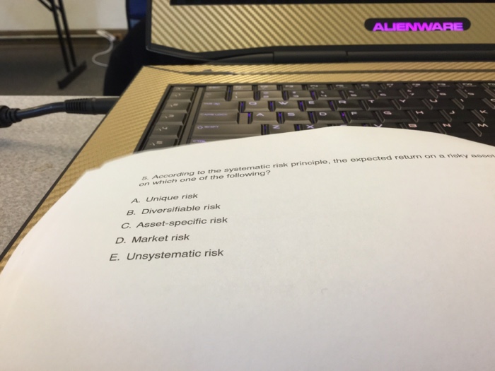 Solved According to the systematic risk principle, the | Chegg.com