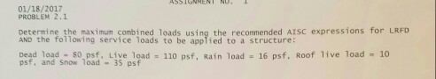 Solved Determine the maximum combined loads using the | Chegg.com