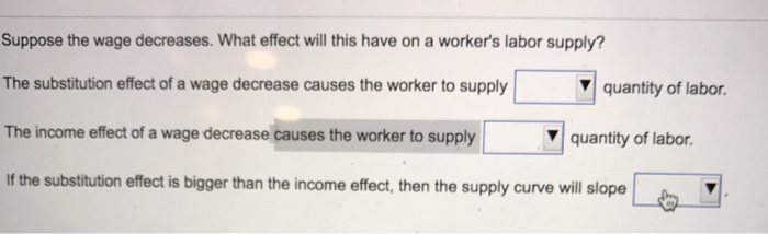 Solved Suppose the wage decreases. What effect will this | Chegg.com