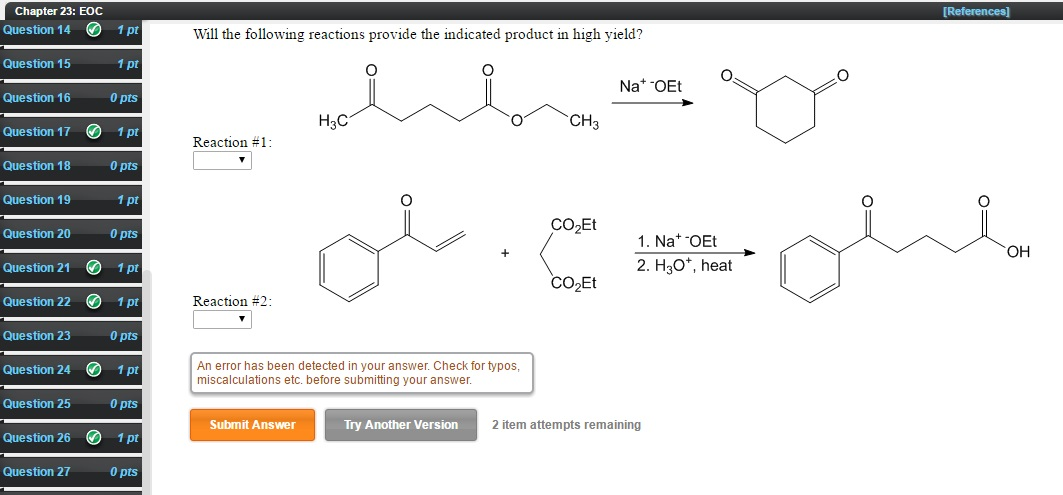 Solved Will the following reactions provide the indicated | Chegg.com
