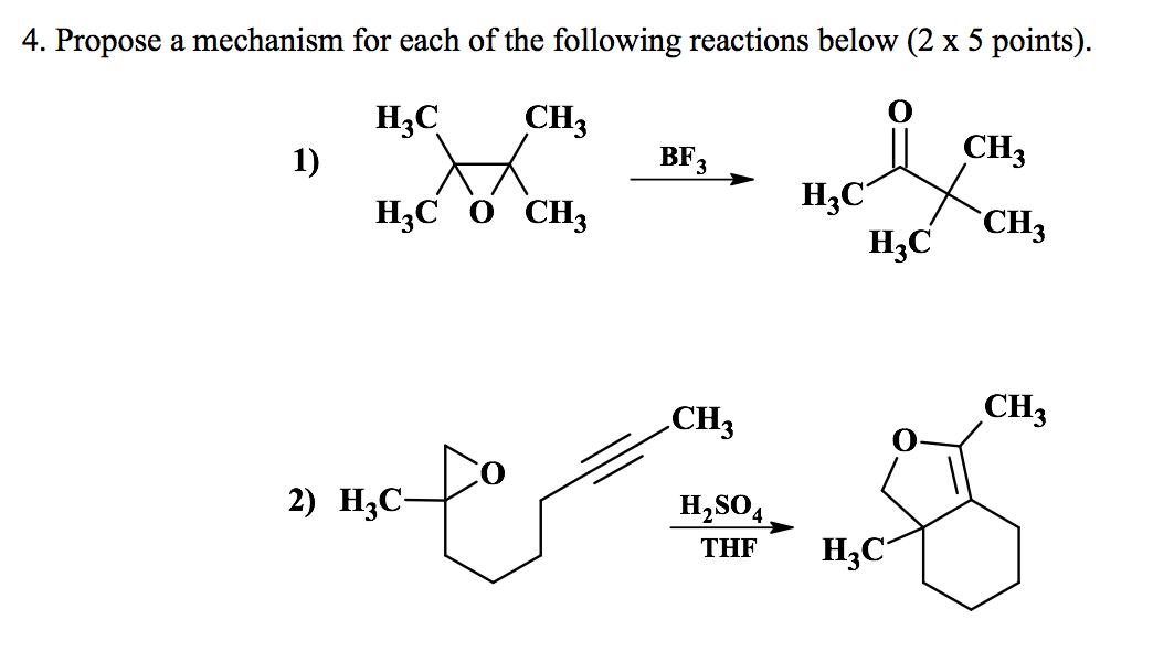 Solved 4. Propose a mechanism for each of the following | Chegg.com