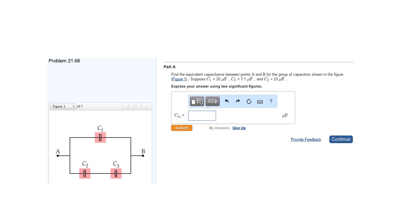 Solved Find the equivalent capacitance between points A and | Chegg.com