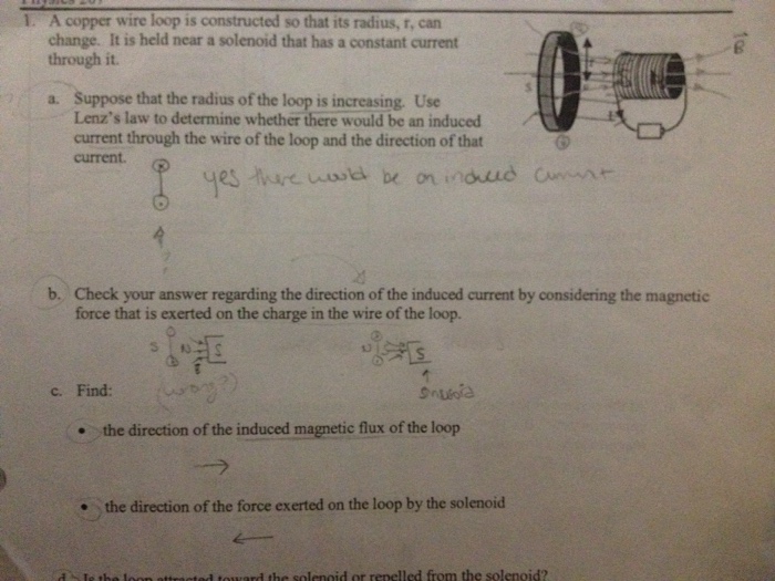 Solved finding induced current in a loop direction. Please | Chegg.com