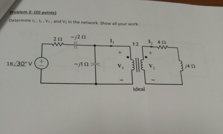 Solved Roblem 2 20 Points Determine H 2 Viand V2 In 