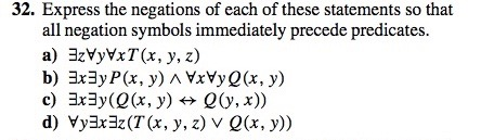 Solved Express the negations of each of these statements so | Chegg.com