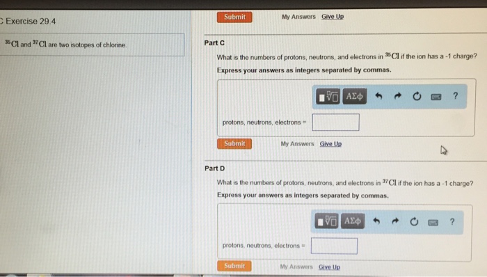 Solved ^35 Cl and ^37 Cl are two isotopes of chlorine. What | Chegg.com