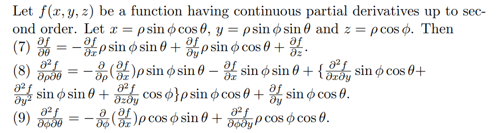 Solved Let f(x,y, z) be a function having continuous partial | Chegg.com