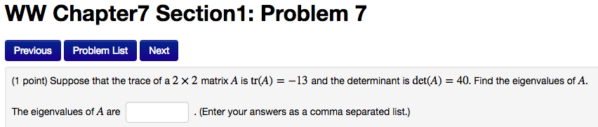Solved WW Chapter7 Section1: Problem 7 Previous Problem List | Chegg.com