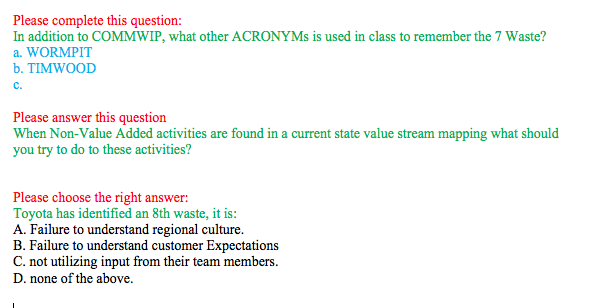 Solved Please complete this question: In addition to | Chegg.com