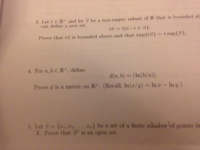 Solved Let T In R And Let S Be A Non Empty Subset Of R That