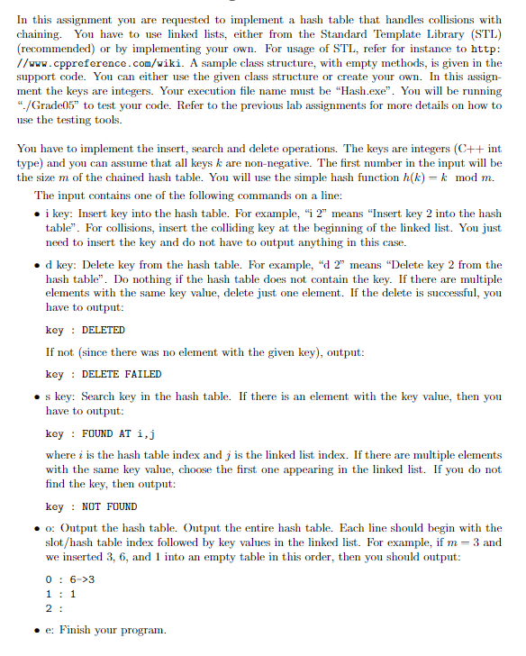 Solved In this assignment you are requested to implement a | Chegg.com
