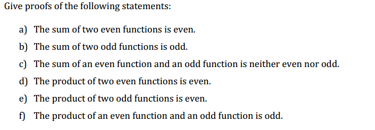 Solved Give proofs of the following statements: a) The sum | Chegg.com