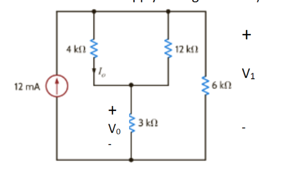 Solved Find Vo by voltage division in the following circuit | Chegg.com