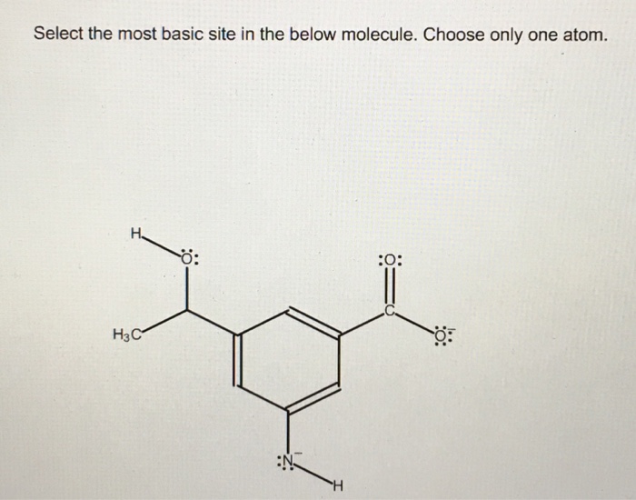 Solved Select the most basic site in the molecule below. | Chegg.com