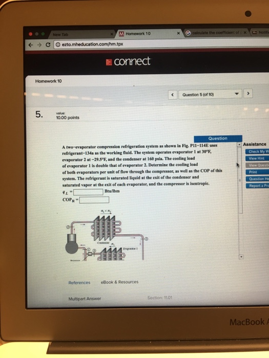 Solved A two-evaporator compression refrigeration system as | Chegg.com