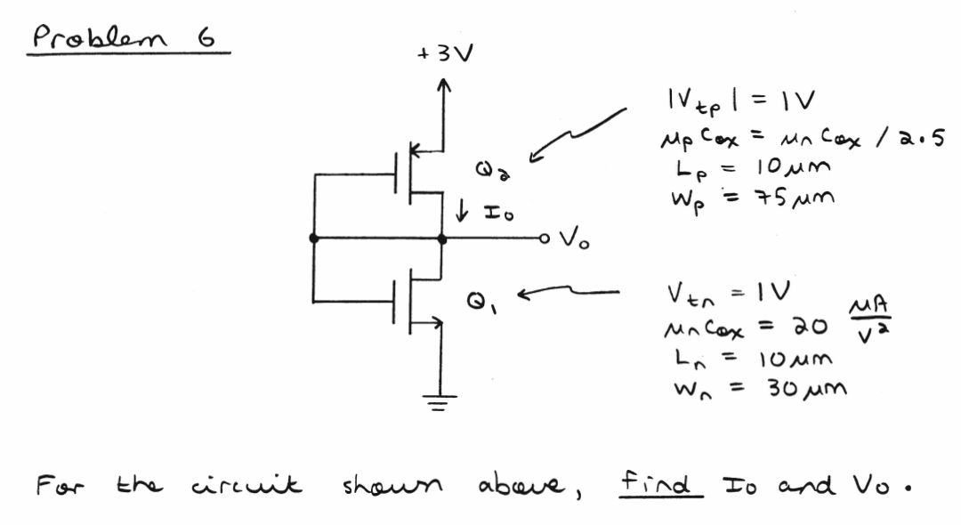 Solved For the circuit shown above, find Io and Vo | Chegg.com