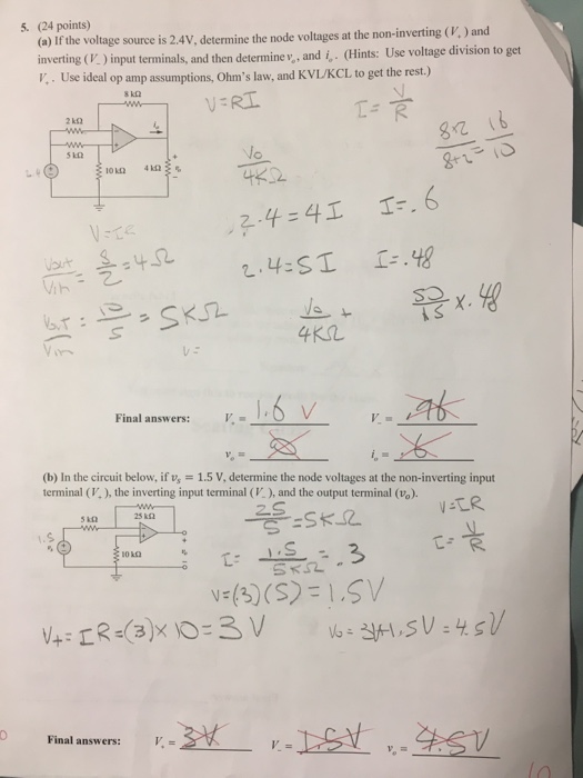 Solved 5. (24 points) (a) If the voltage source is 2.4V, | Chegg.com Solved 5. (24 points) (a) If the voltage source is 2.4V, | Chegg.com