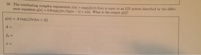 Solved The everlasting complex. exponential x[n] = exp(j2 | Chegg.com