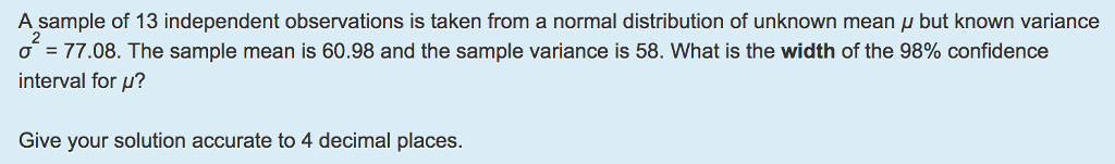Solved A sample of 13 independent observations is taken from | Chegg.com