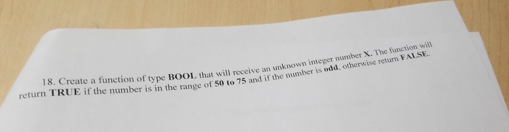 Solved Number X The Function Will Reate A Function Of Type 2365