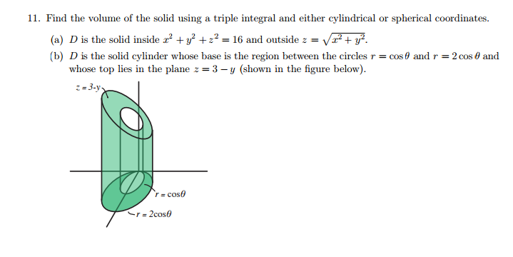 Solved Find the volume of the solid using a triple integral | Chegg.com
