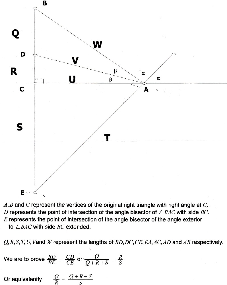 Solved Geometry proof of relationship of side segments of | Chegg.com