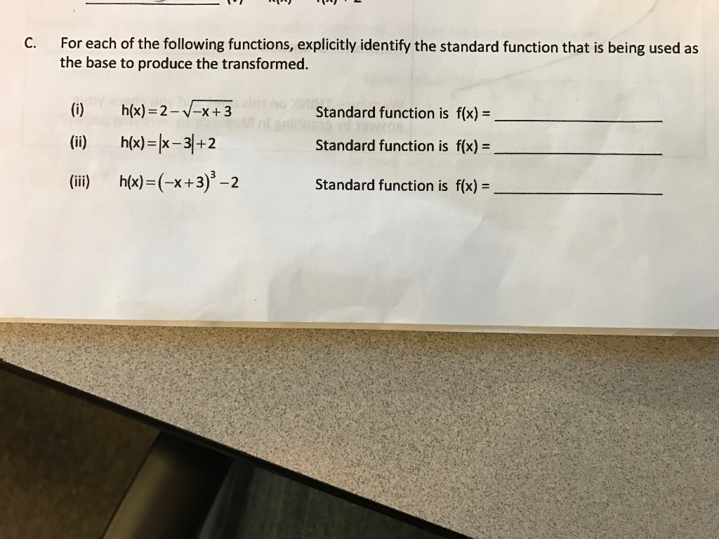 Solved For each of the following functions, explicitly | Chegg.com