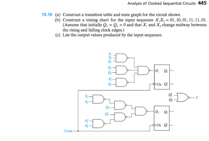 Solved 13 10 A Construct A Transition Table And State