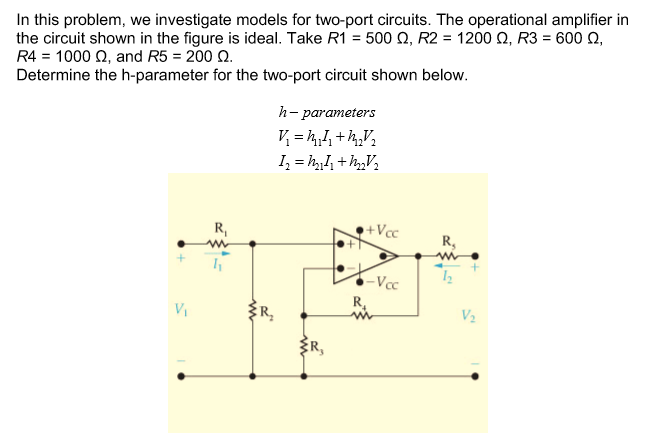 Solved In this problem, we investigate models for two-port | Chegg.com