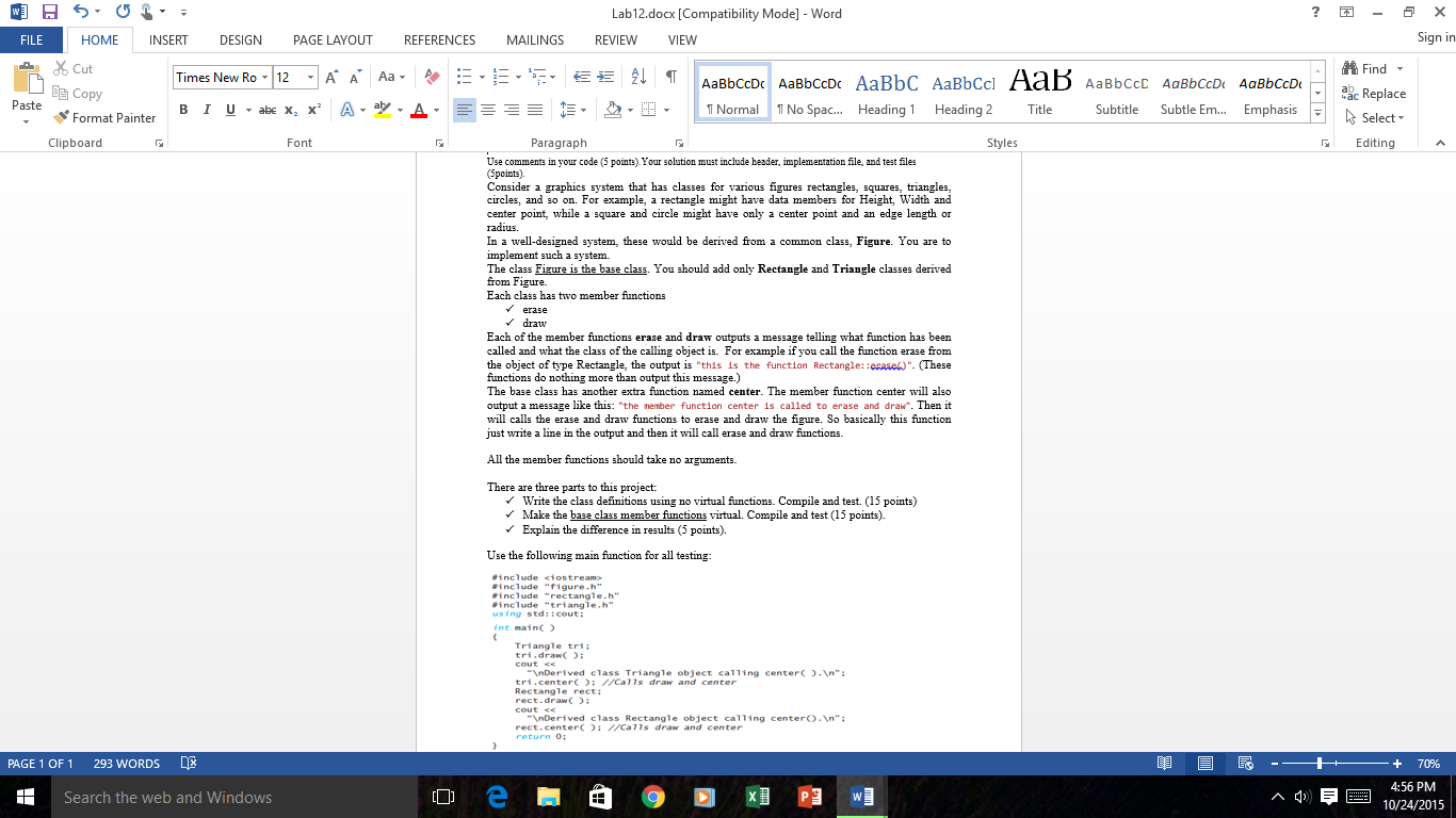 Use comments in your code.Your solution must include | Chegg.com