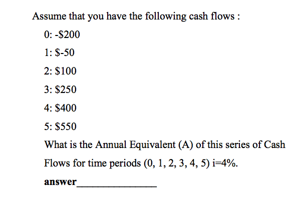 Solved Assume that you have the following cash flows: 0: | Chegg.com