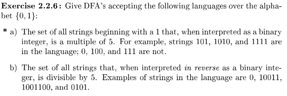 Solved Give DFA's accepting the following languages over the | Chegg.com