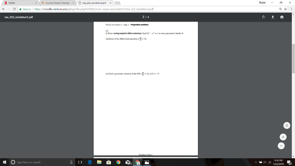Netlix x \ Course: Project Manage C Secure https:/ | Chegg.com