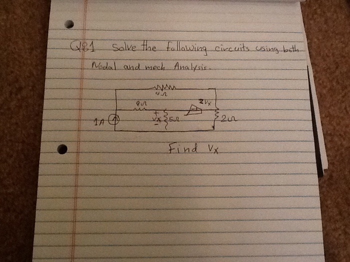 Solved Solve the following circuits using both Nodal and | Chegg.com