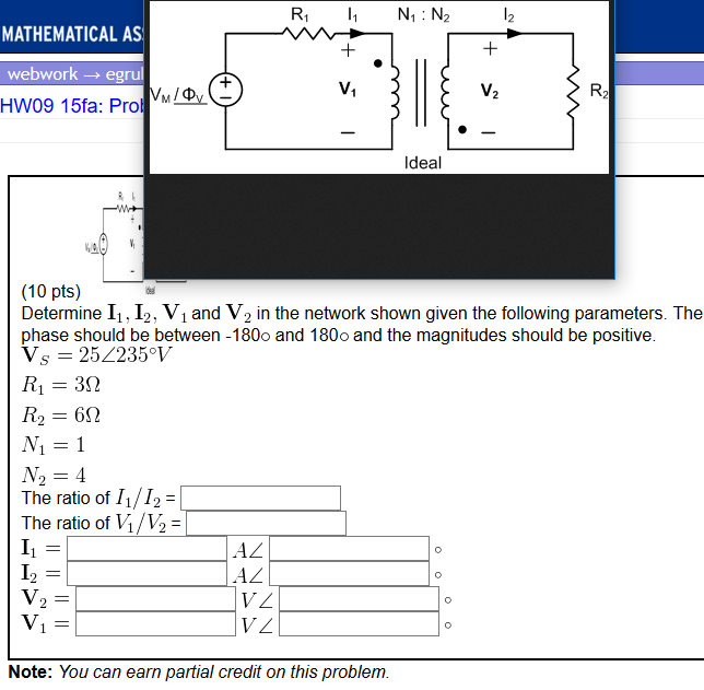 Solved Determine I1? I2, V1 and V2 in the network shown | Chegg.com