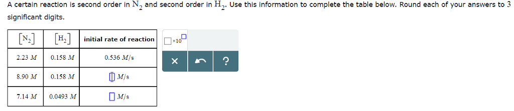 Solved A certain reaction is second order in N2 and second | Chegg.com