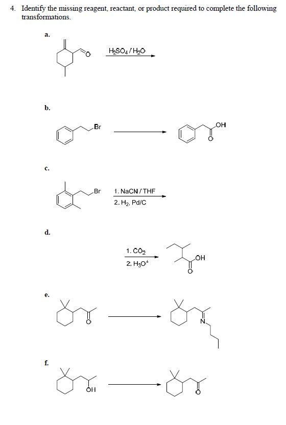 Solved Identify the missing reagent, reactant, or product | Chegg.com